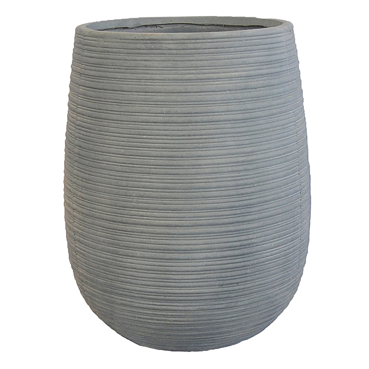 Fiber Cement Striped Pot - Gray – Plant Studio LLC