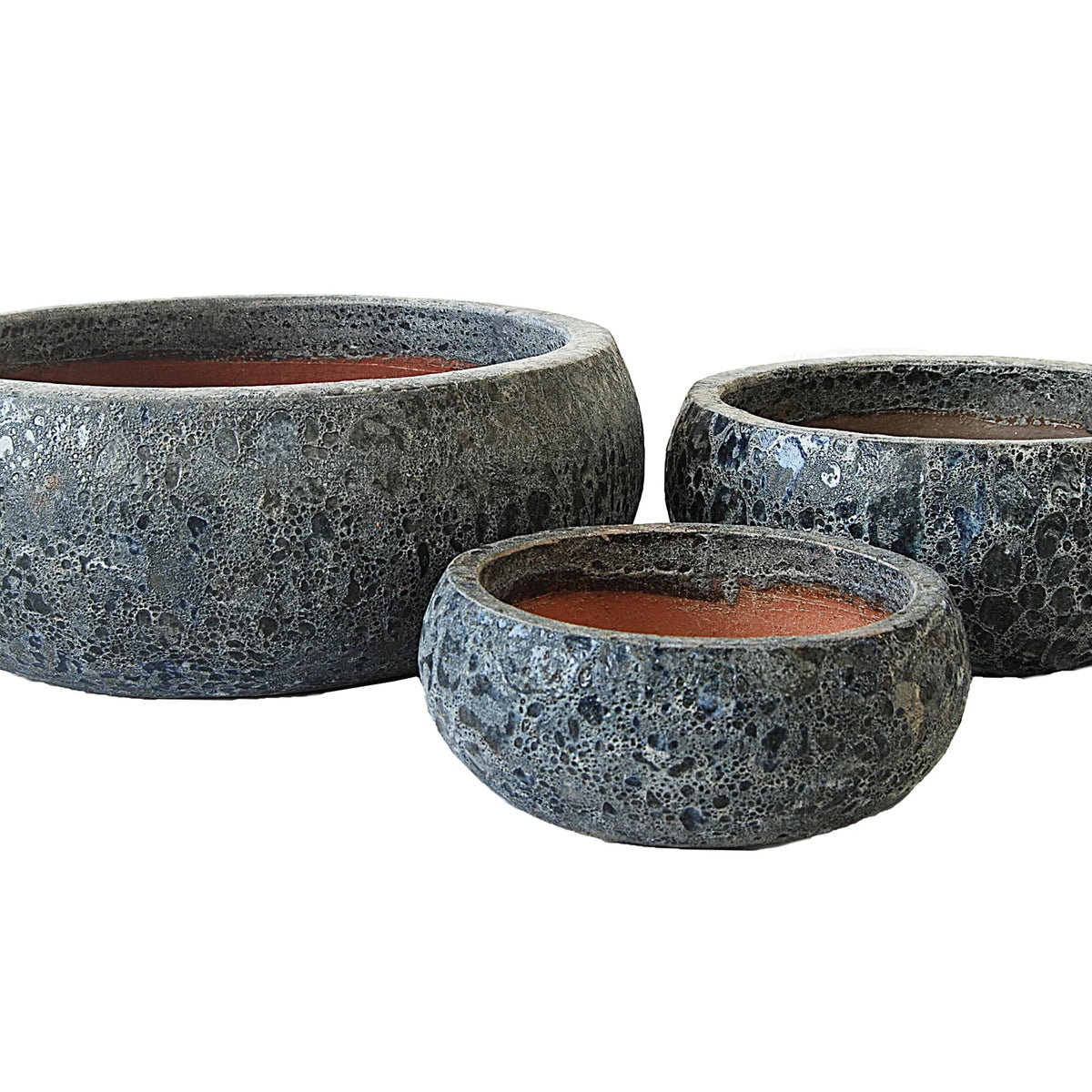 Antique Finish Ceramic Low Pot – Plant Studio LLC